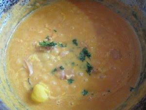 Split Peas and Rice with Pigtail