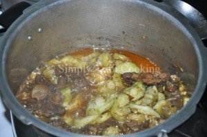 Stew Oxtail and Melongene (Eggplant)