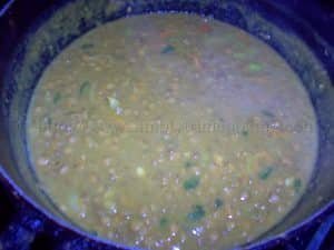 A Traditional Curry Lentil Peas and Rice