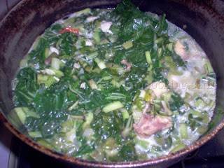 A Delicious Rice and Dasheen Bush Bhaji