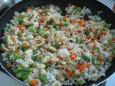 A Quick and Easy Trini Fry Rice II (with leftover rice)