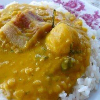 Split Peas and Rice with Pigtail