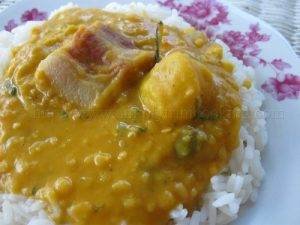Split Peas and Rice with Pigtail